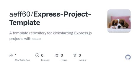 Github Aeff60express Project Template A Template Repository For Kickstarting Expressjs