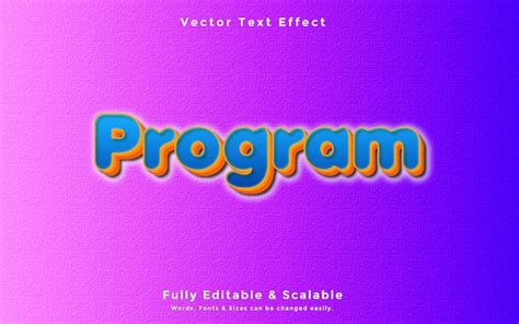 Premium Vector Program 3d Editable Text Effect Vector