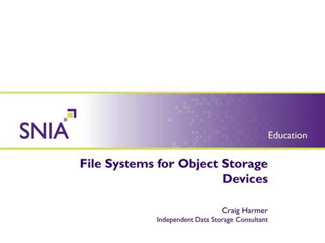 pdf file systems for object storage devices storage file