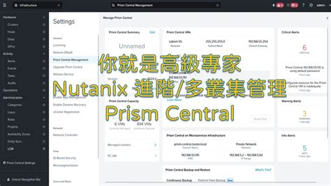 Nutanix Prism Central 操作管理界面 Nutanix Management Using Prism Central Pc Youtube