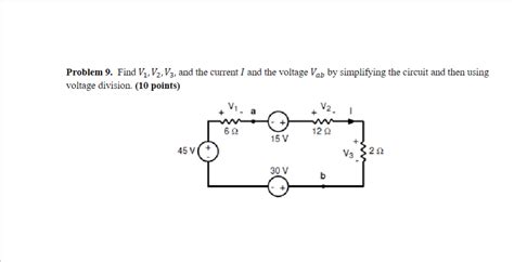 Solved Problem 9 Find V1v2v3 And The Current I And The