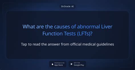 What Are The Causes Of Abnormal Liver Function Tests Lfts
