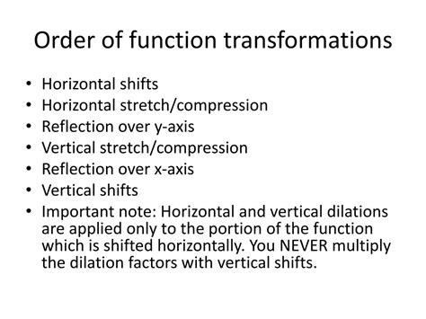 Ppt Function Transformation Tool For Graphical Analysis Powerpoint