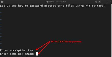 How To Password Protect Text Files Using Vim Editor In Linux Ostechnix