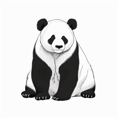 6 000 Monochrome Panda Drawing Pictures