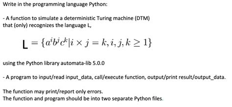 Solved Write In The Programming Language Python A Chegg