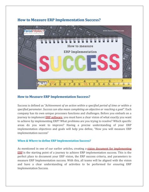 How To Measure ERP Implementation Success By Force Intellect Issuu