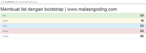 Bootstrap Part 9 Membuat List Dengan Bootstrap Malas Ngoding