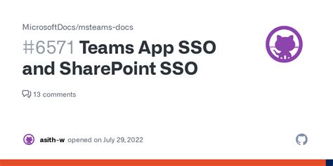Teams App Sso And Sharepoint Sso · Issue 6571 · Microsoftdocsmsteams Docs · Github