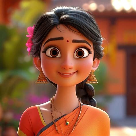 Premium Photo Indian Girl Cartoon