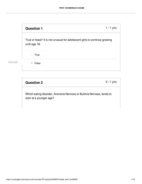 PSYC MODULE EXAM Scholarfriends