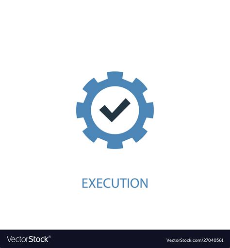Execution Concept 2 Colored Icon Simple Blue Vector Image