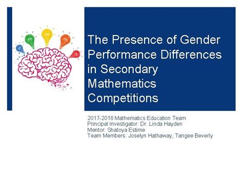 The Presence Of Gender Performance Differences In Secondary
