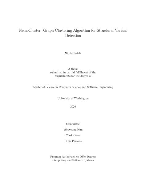 Graph Clustering Algorithm For Structural Variant Detection Docslib