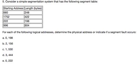 Solved Consider A Simple Segmentation System That Has The