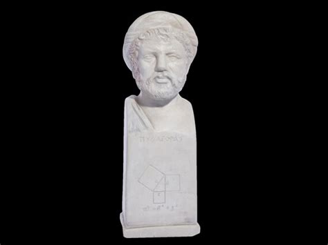 Pythagoras Bust Head Statue The Great Mathematician And Greek Etsy