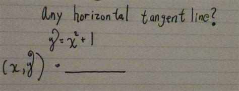 Solved Any Horizontal Tangent Line Chegg Com