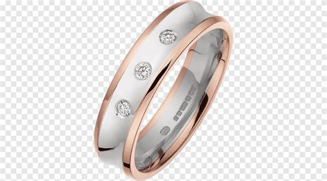 결혼 반지 다이아몬드 금 로즈 골드 반지 설정 만 반지 혼례 Png Pngegg