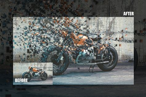 Pixel Explosion Photoshop Action Masterbundles