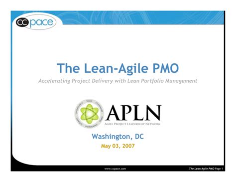 Lean Agile Pmo Accelerating Project Delivery