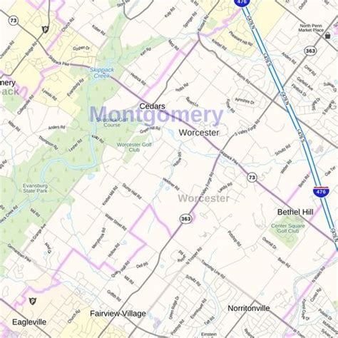 Montgomery County Pennsylvania Map