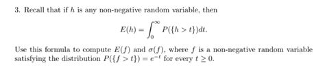 Solved Recall That If H Is Any Non Negative Random Chegg