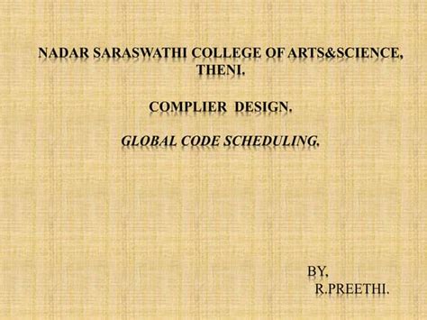 Compiler Design Ppt