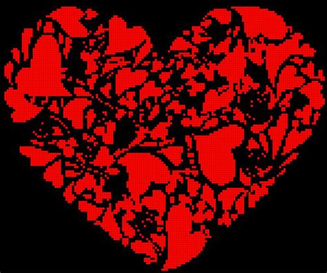 Схема вышивки «сердца в сердце №1042593 Вышивка крестом