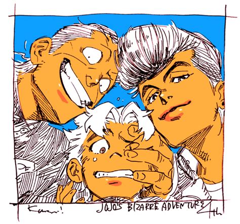 Higashikata Josuke Hirose Koichi And Nijimura Okuyasu Jojo No Kimyou Na Bouken Drawn By