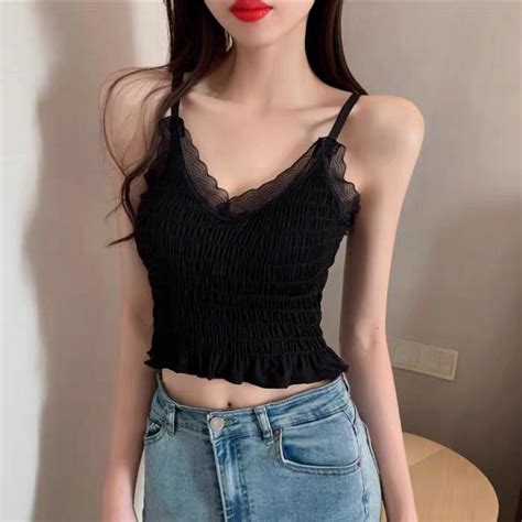 [ready Stock] Yuetu Exclusive Korean Bubble Design Women Sleveless Top With Pad Shopee Malaysia