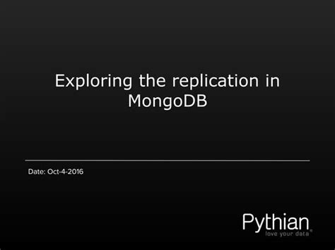 Exploring The Replication In Mongodb Ppt