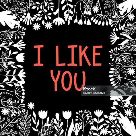 당신을 좋아해요 영감과 동기 부여 문구 인용문 슬로건 포스터 배너 엽서를위한 레터링 디자인 개념에 대한 스톡 벡터 아트 및 기타