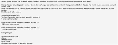 Solved Write A Python Program That Allows The User To Check
