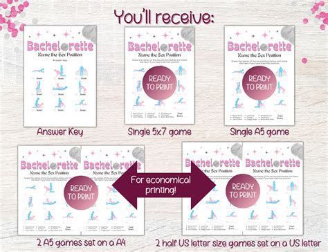 Bachelorette Party Game Guess The Sex Positions Game Dirty Hen Party