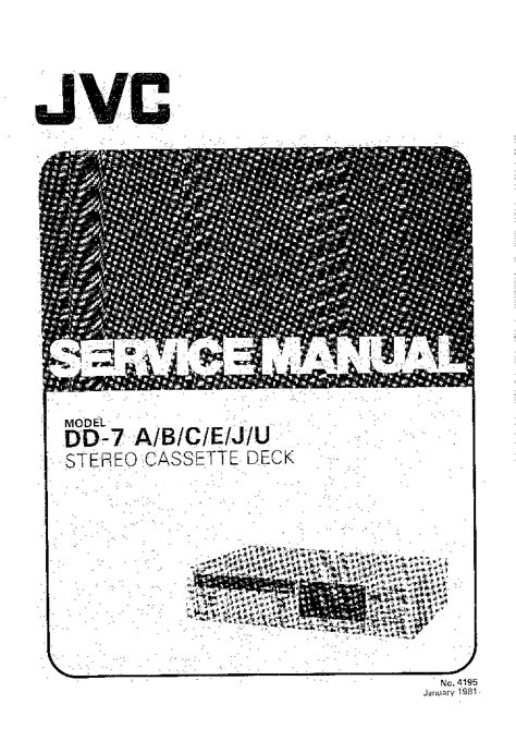 Jvc Dd 7 Sm Service Manual Download Schematics Eeprom Repair Info For Electronics Experts