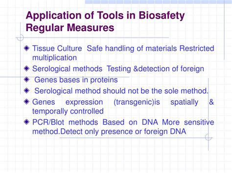 Ppt Biotechnology Presant Status And Biosafety Concerns Department Of