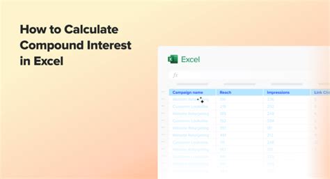 calculating compound interest in excel a guide coefficient