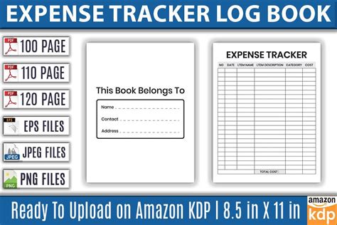 Expense Tracker Log Book Graphic By Kdp Pro · Creative Fabrica