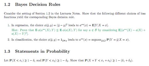 12 Bayes Decision Rules Consider The Setting Of