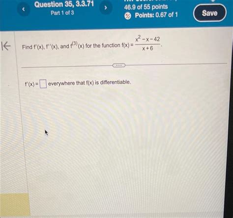 solved find f′ x f′′ x and f 3 x for the function