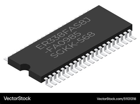 Microchip Computer Electronic Component Royalty Free Vector