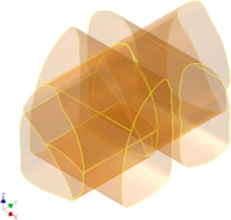 Visualisation Of The Free Surfaces That Limit The Volumes Of The Left