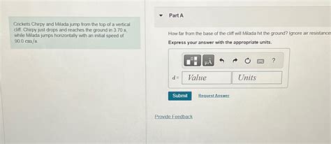 Solved Crickets Chirpy And Milada Jump From The Top Of A