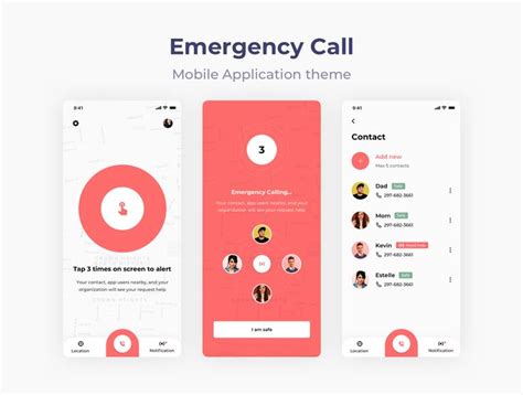 Emergency Call Ui Kits Emergency Call Mobile App Design Inspiration Ui Kit