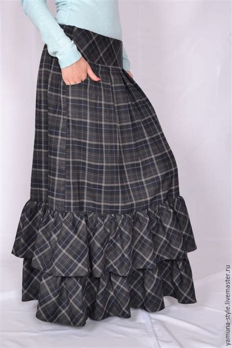 Юбка осенняя с двойной оборкой. | High waisted skirt, High waisted, Fashion