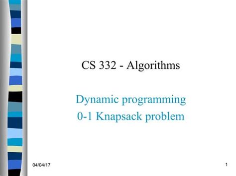 0 1 Knapsack Using Branch And Bound