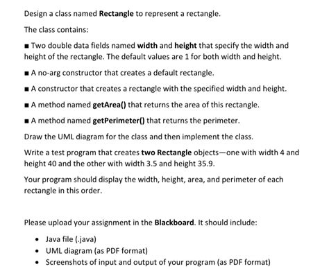 Solved Design A Class Named Rectangle To Represent A