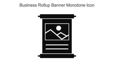 Business Rollup Banner Monotone Icon In Powerpoint Pptx Png And Editable Eps Format PPT Example