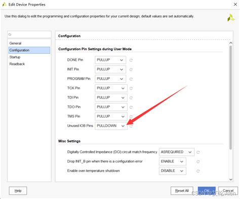 Xilinx Vivado Fpga 设置未使用管脚的默认电平vivado不用的引脚 默认电平 Csdn博客