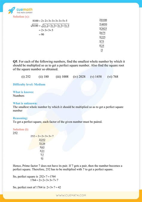 Ncert Solutions Class 8 Maths Chapter 6 Squares And Square Roots